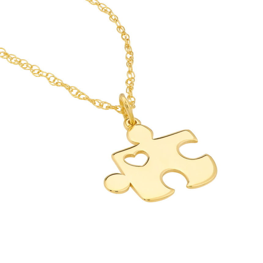 Gold Puzzle Piece Necklace - Alexis Jae Jewelry