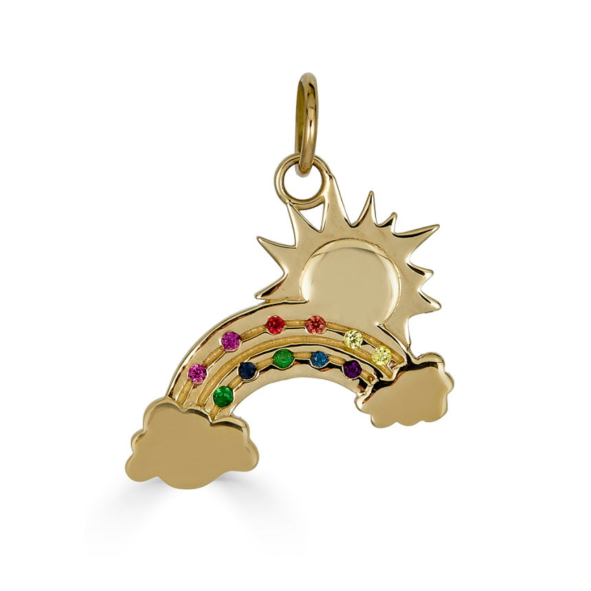 Gold Rainbow Charm - Alexis Jae Jewelry