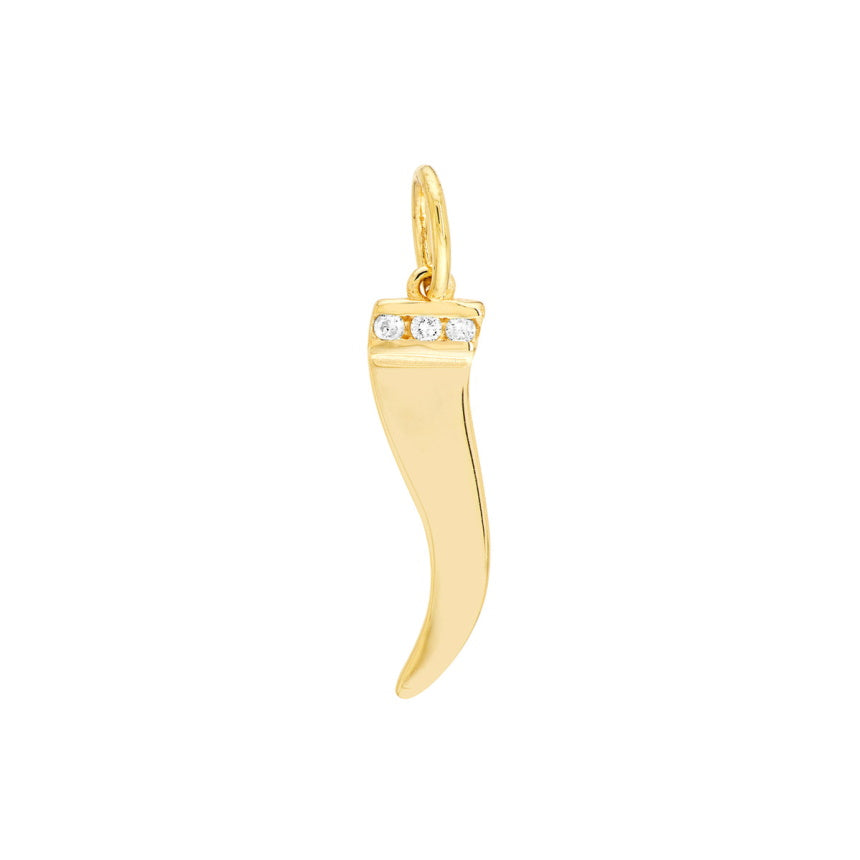talian Horn with Diamonds- Alexis Jae Jewelry