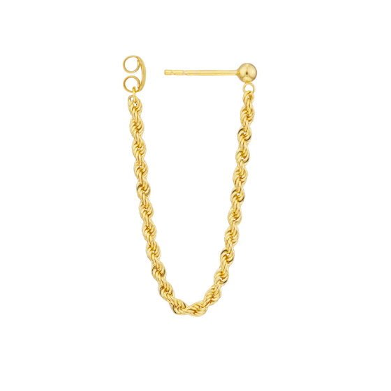 14k Gold Rope Chain Earrings - Alexis Jae Jewelry