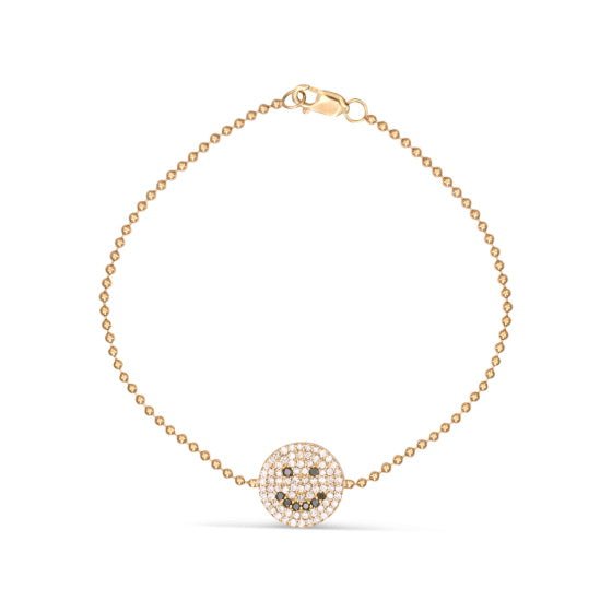 Diamond Smiley Face Bracelet - Alexis Jae Jewelry