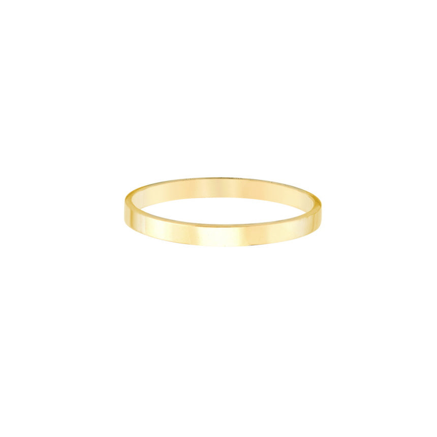 Women's Thick Gold Band - Alexis Jae Jewelry